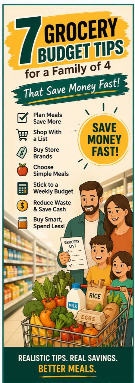Realistic Grocery Budget for Family of 4 That Actually Work - Thrifty ...